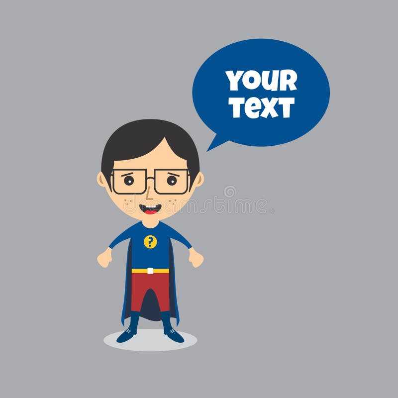 Cartoon Character with Speech Bubble Stock Vector - Illustration of ...