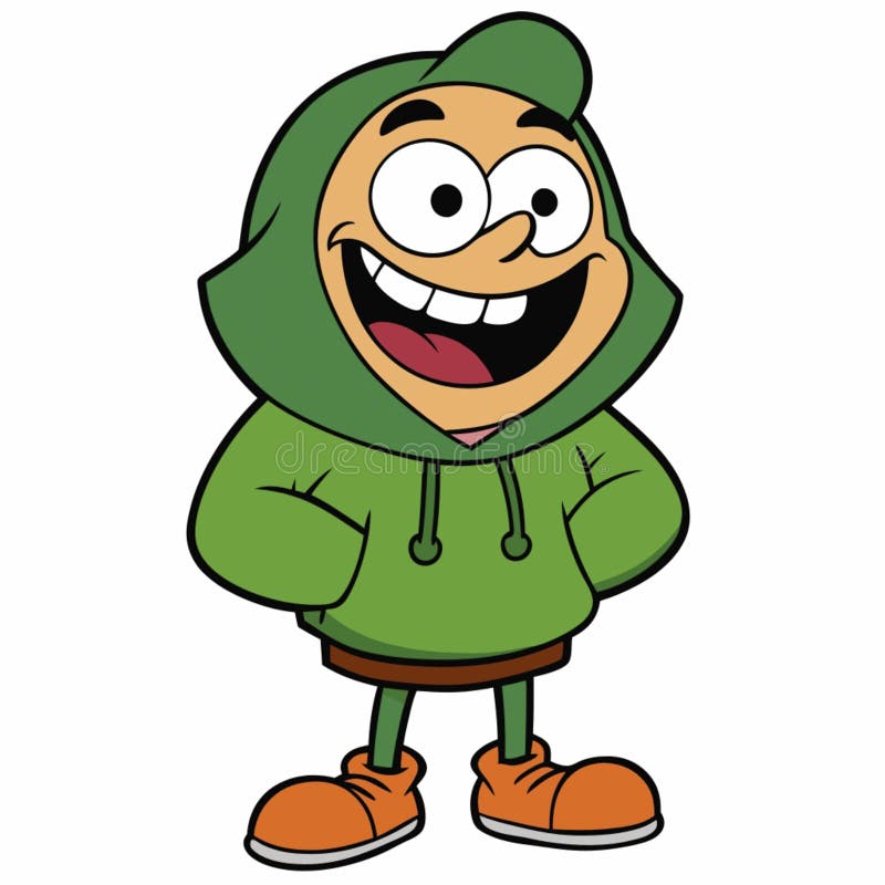 A Funny Cartoon Character with an Oversized Head, Making a Hilarious ...