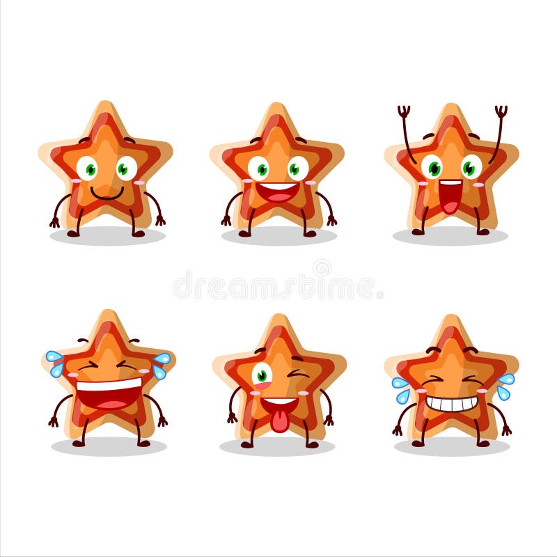 Cartoon Character of Star Icon with Smile Expression Stock Vector ...