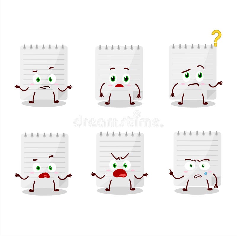 Cartoon Character of Sticky Notes with What Expression Stock Vector ...