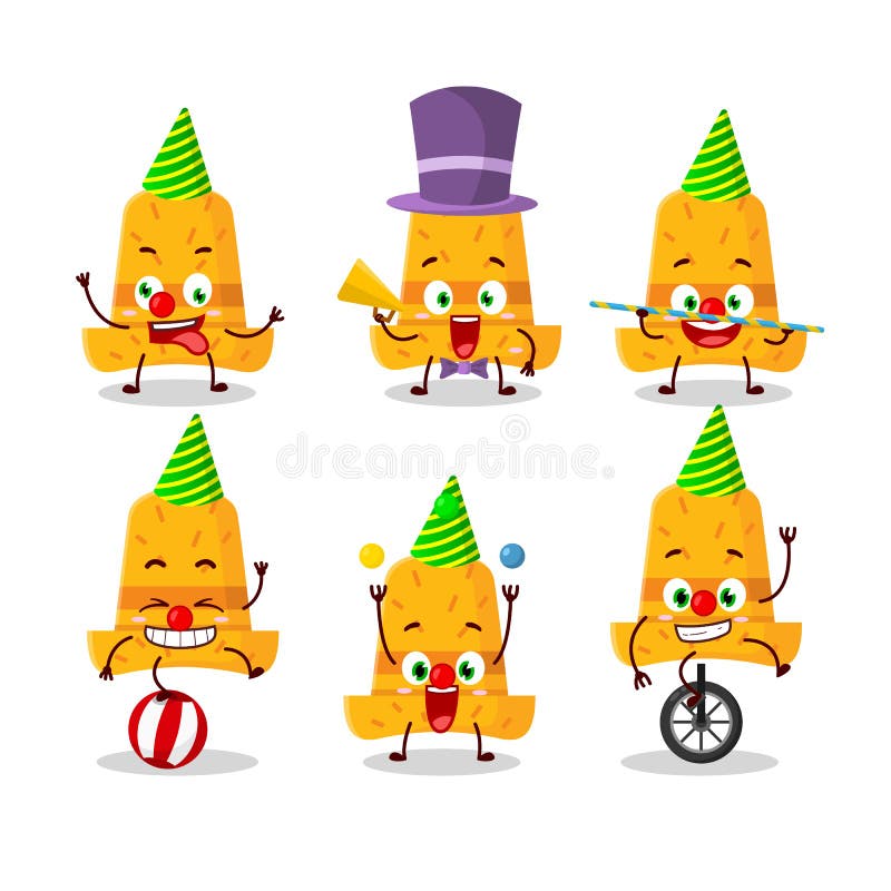 Cartoon Character of Straw Hat with Various Circus Shows Stock Vector ...