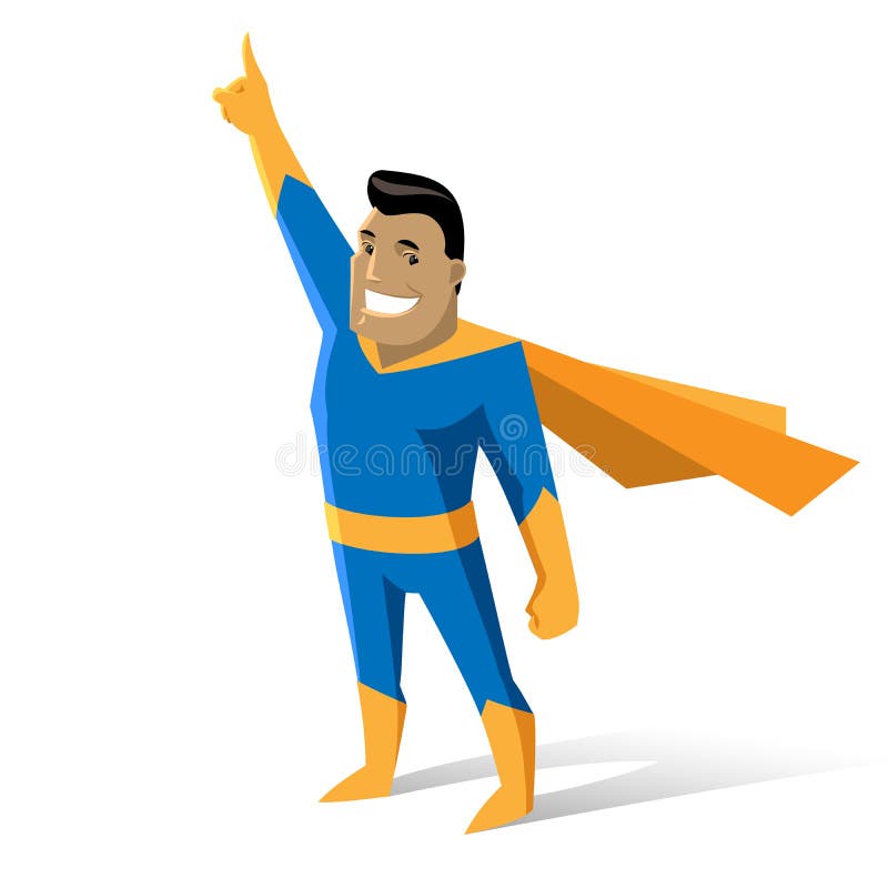 Cartoon Character Strong Hero Stock Vector - Illustration of heroic ...