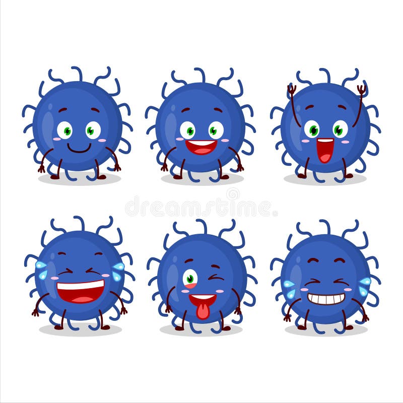Cartoon Character of Substance Virus with Smile Expression Stock Vector ...