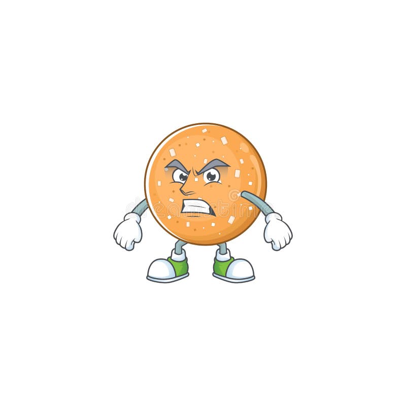 Cartoon Character of Sugar Cookies with Angry Face Stock Vector ...