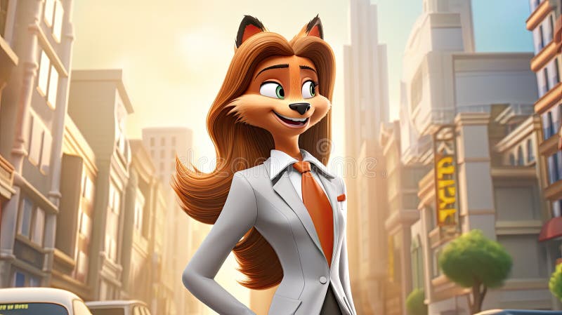 A Cartoon Character in a Suit Stock Illustration - Illustration of ...