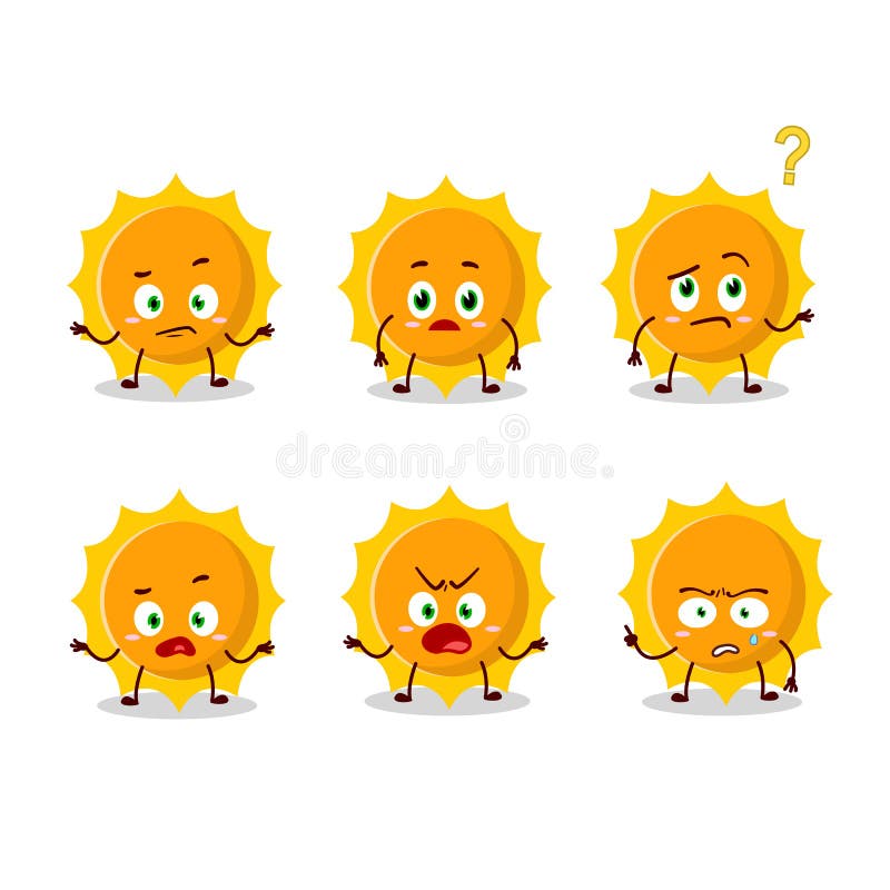 Cartoon Character of Sun with What Expression Stock Vector ...