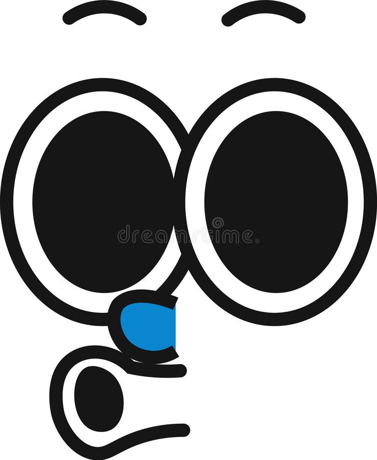 Cartoon Character Surprised Face Stock Illustration - Illustration of ...