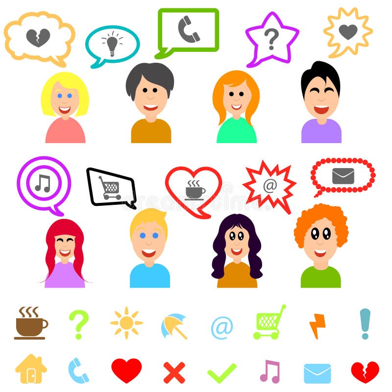 Cartoon Character Talking Vector Stock Vector - Illustration of ...