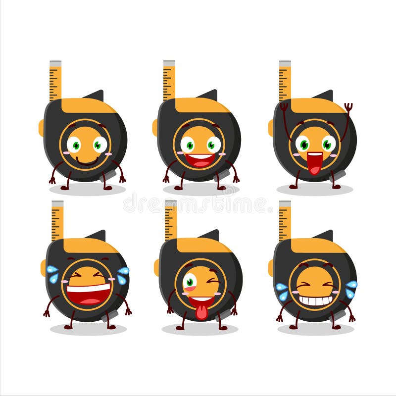Cartoon Character of Tape Measure with Smile Expression Stock Vector ...