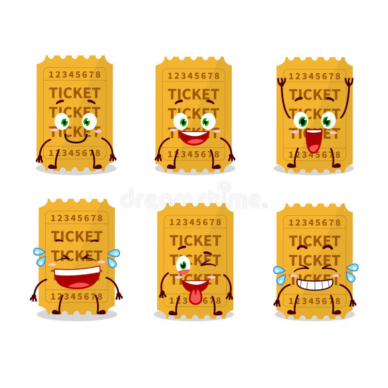 Cartoon Character of Ticket with Smile Expression Stock Vector ...