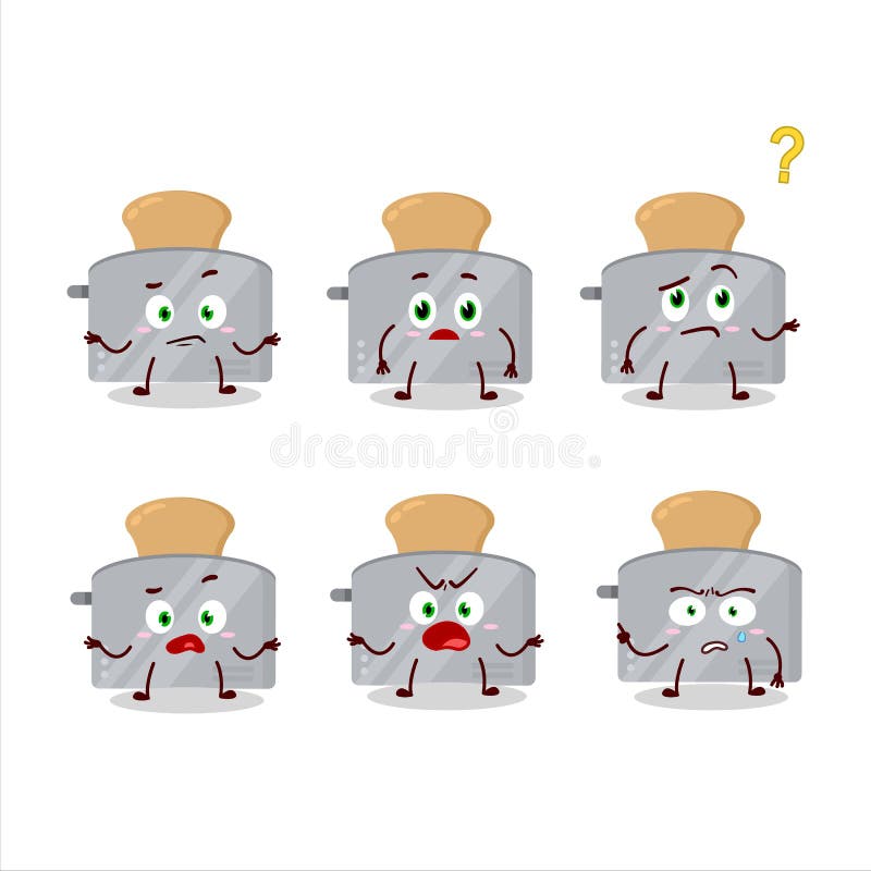 Scared toaster cartoon stock illustration. Illustration of fright ...
