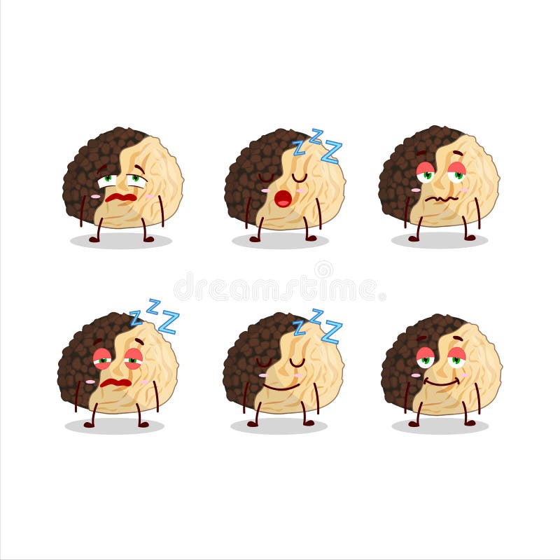 Cartoon Character of Truffle with Sleepy Expression Stock Vector ...