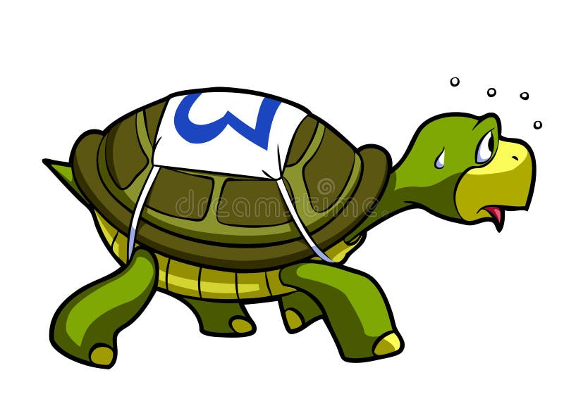 Cartoon Character Turtle stock illustration. Illustration of alone ...