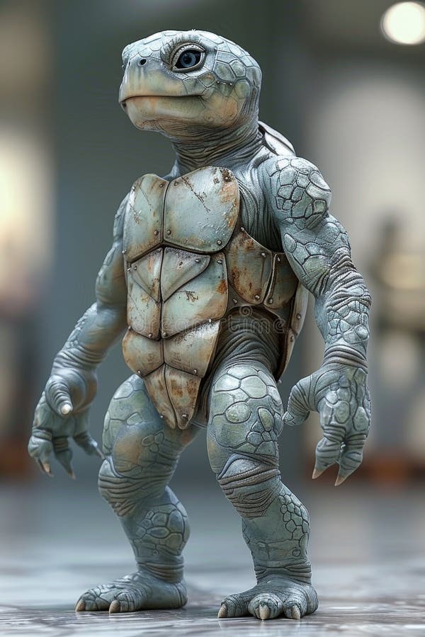 The Cartoon Character of the Turtle Athlete. 3d Illustration Stock ...