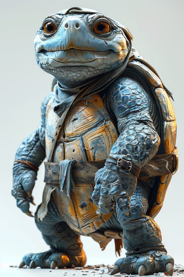 The Cartoon Character of the Turtle Athlete. 3d Illustration Stock ...