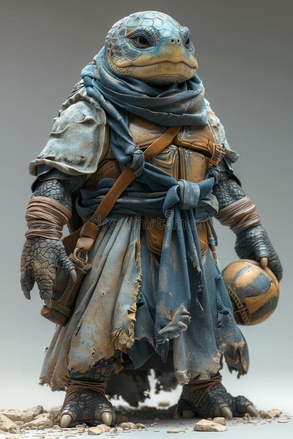 The Cartoon Character of the Turtle Athlete. 3d Illustration Stock ...