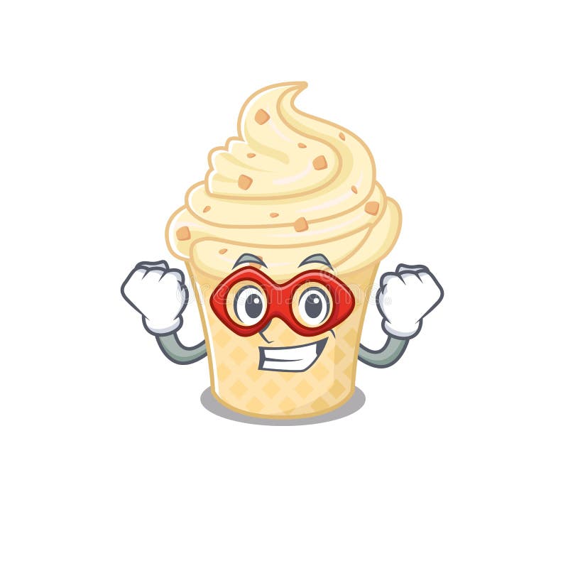 A Cartoon Character of Vanilla Ice Cream Performed As a Super Hero ...
