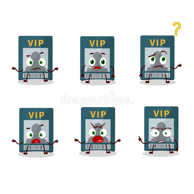 Cartoon Character of Vip Card with What Expression Stock Vector ...