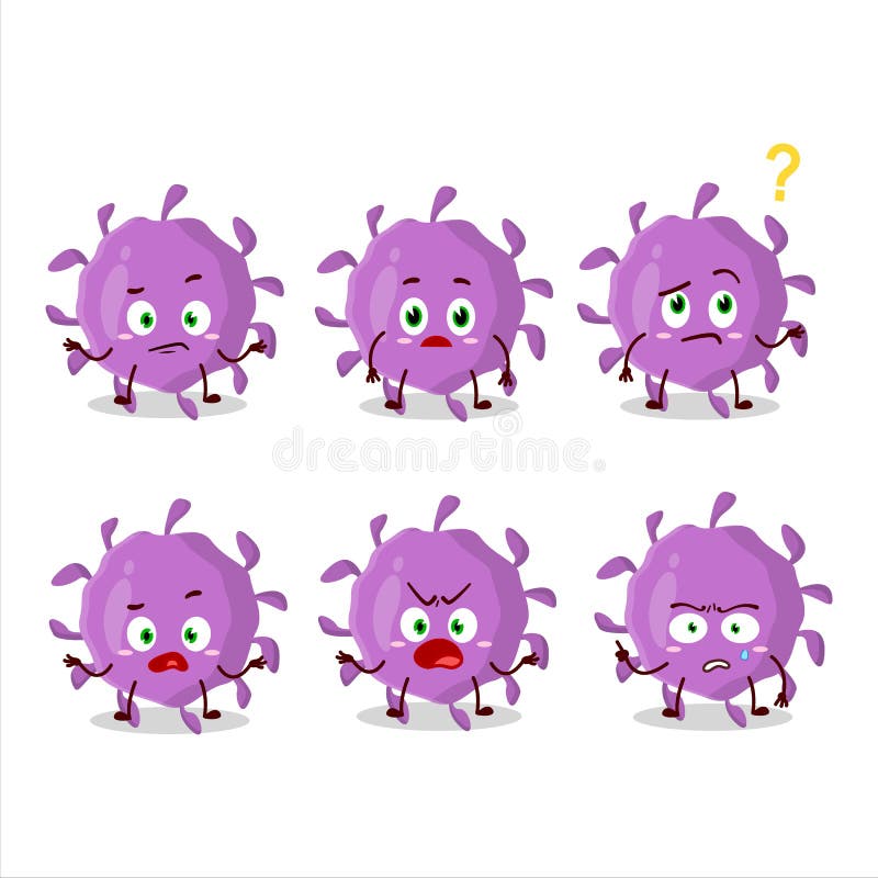 Cartoon Character of Virus Particle with What Expression Stock Vector ...