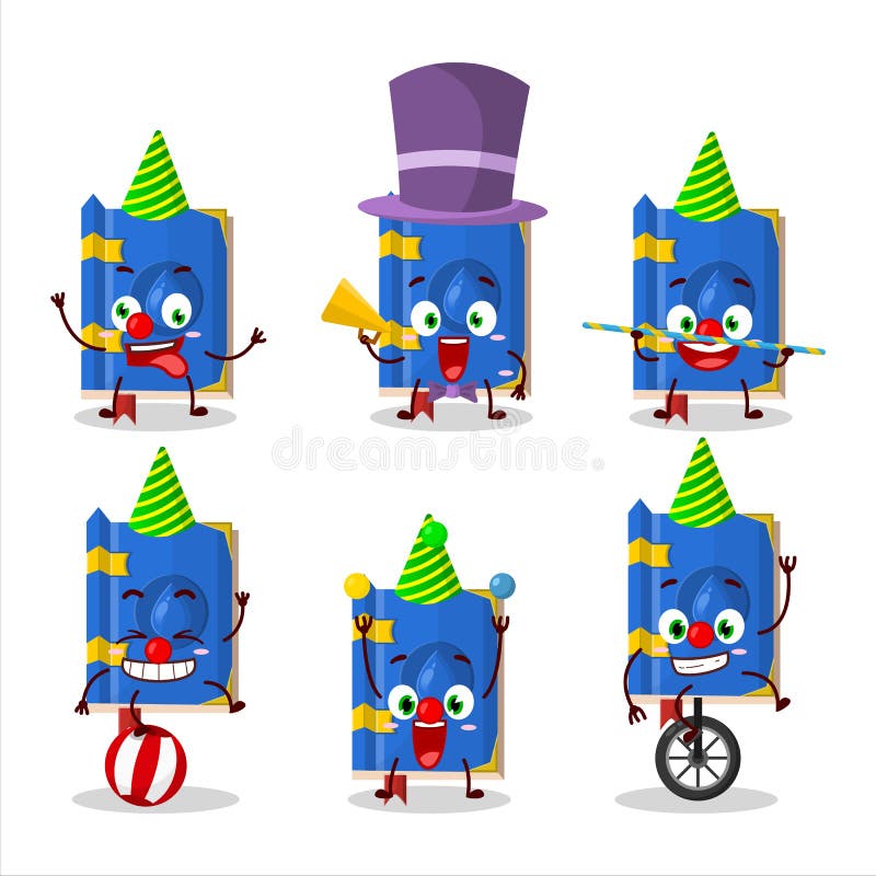 Cartoon Character of Water Book of Magic with Various Circus Shows ...