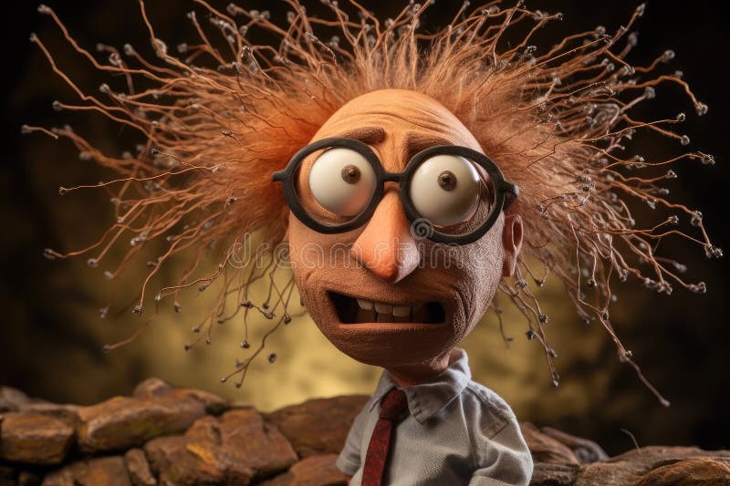 A Cartoon Character with a Weird Expression Stock Illustration ...