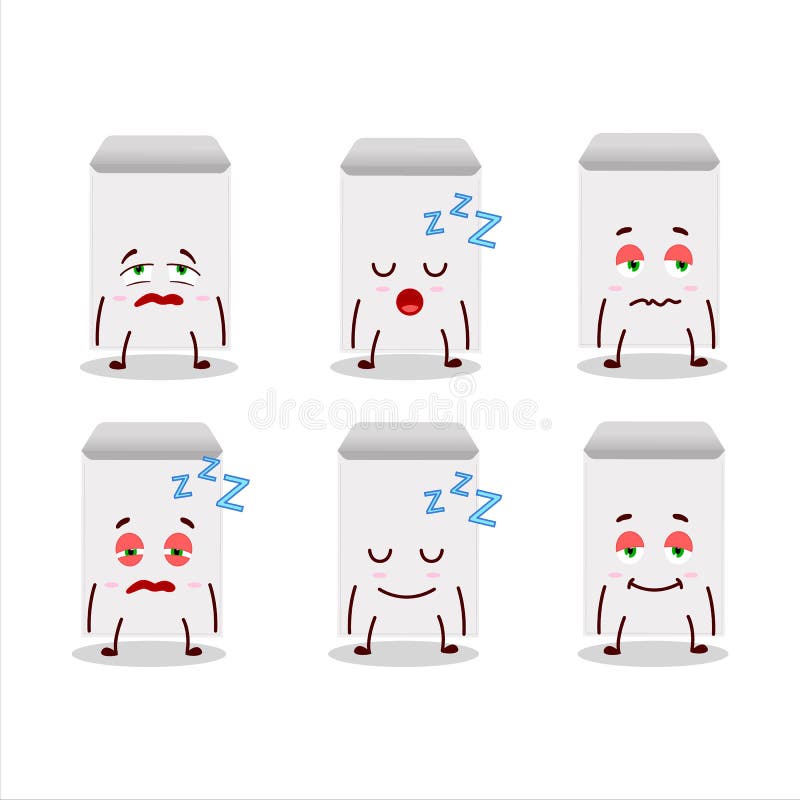 White Envelope Cartoon Character with Love Cute Emoticon Stock Vector ...