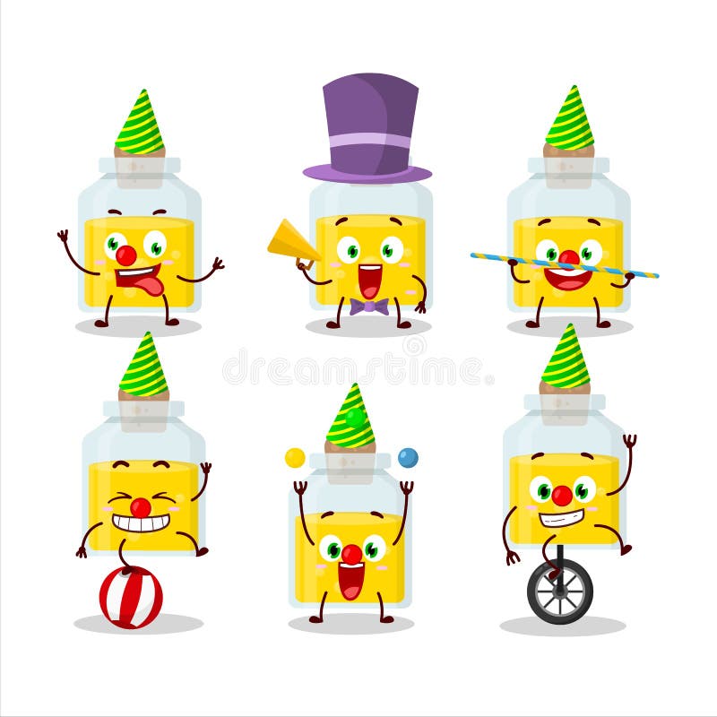 Yellow Potion Cartoon Character with Sad Expression Stock Vector ...