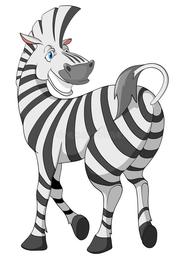 Cartoon Character Zebra stock vector. Illustration of cute - 21195549