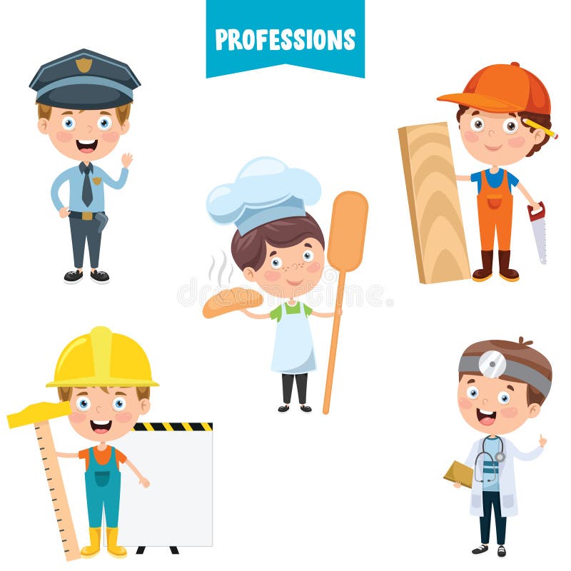 Different Jobs Cartoon Stock Illustrations – 1,344 Different Jobs ...