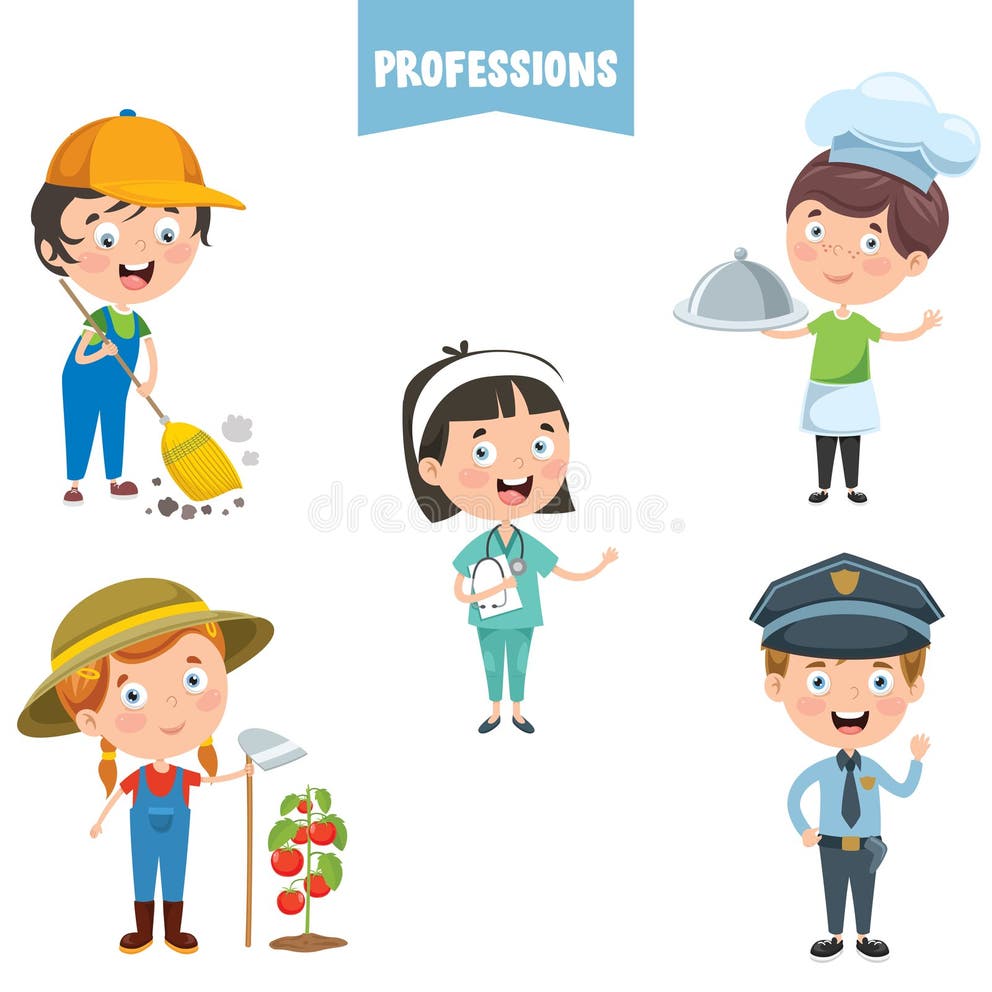 Different Jobs Cartoon Stock Illustrations – 1,246 Different Jobs ...