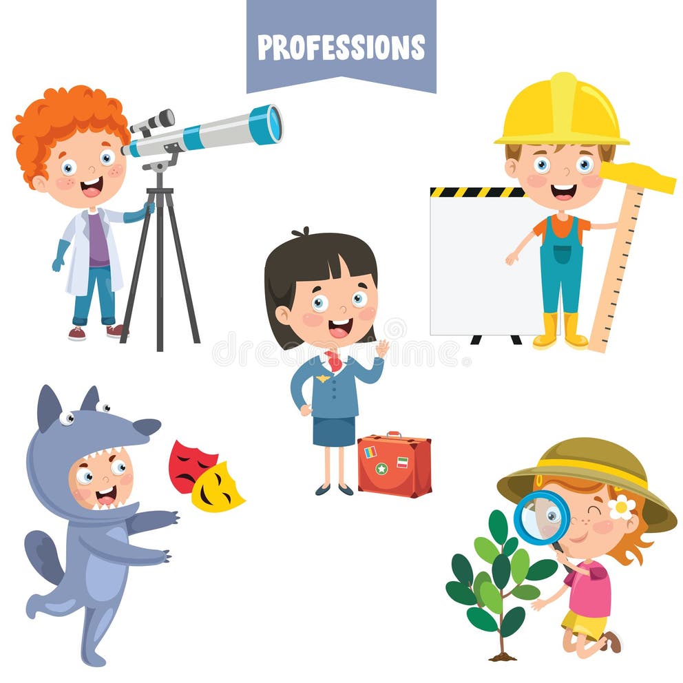 Different Jobs Cartoon Stock Illustrations – 1,246 Different Jobs ...