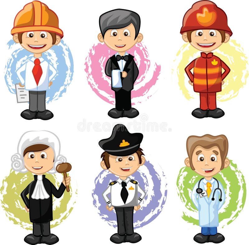 Cartoon Characters of Different Professions,vector Stock Vector ...