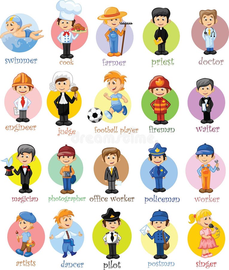 Cartoon Characters of Different Professions,vector Stock Vector ...