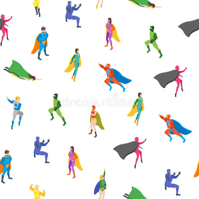 Super Hero Thin Line Seamless Pattern Background. Vector Stock Vector ...