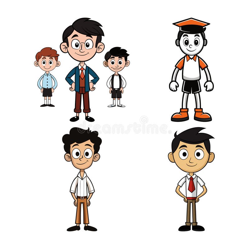 Cartoon Characters Representing Various Students, Ages, and Styles ...