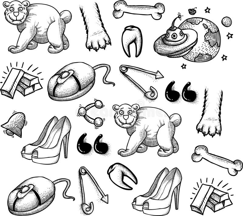 Cartoon Characters Seamless Pattern Stock Vector - Illustration of ...