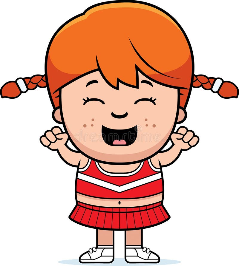 Cartoon Cheerleader Cheering Stock Vector - Illustration of vector ...