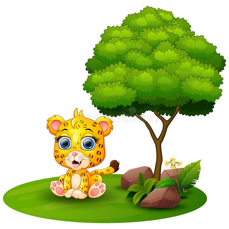 Green Cartoon Baby Cheetah