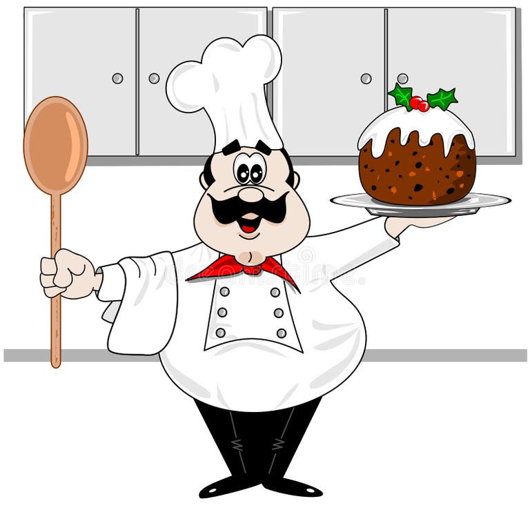 Cartoon chef stock vector. Illustration of seasonal, merry - 22155812