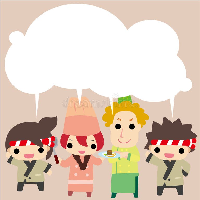 Cartoon chef card stock vector. Illustration of apron - 19339031