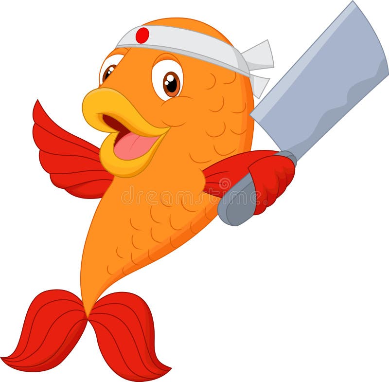 Fish chef cartoon stock vector. Illustration of friendly - 33231585
