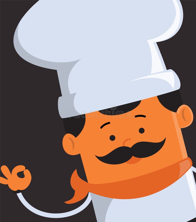 Chef Flat Cartoon Vector Illustration Design Stock Vector ...