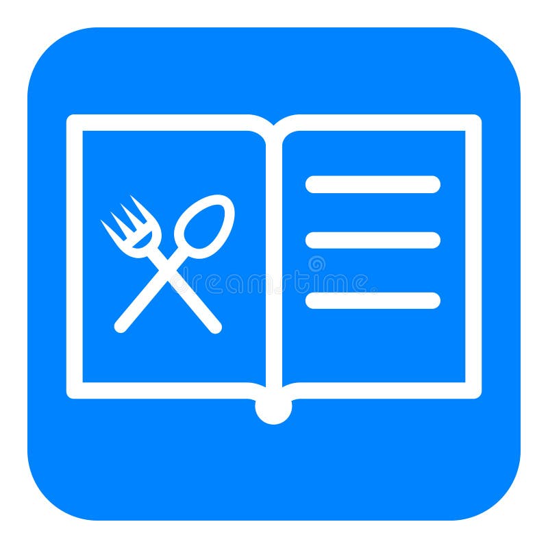 Cartoon menu book stock illustration. Illustration of logo - 258087659