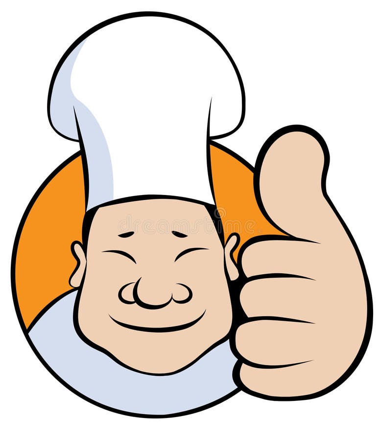 Cartoon Chef Logo stock vector. Illustration of cook, hungry - 7552122