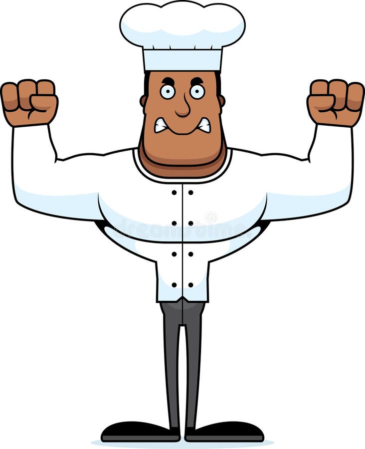 Cartoon Angry Chef stock vector. Illustration of vector - 116634758
