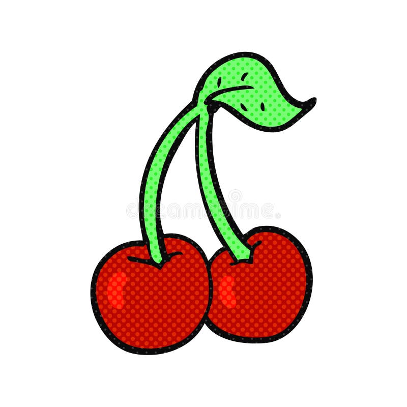 Cartoon cherries stock photo. Image of quirky, doodle - 258232318