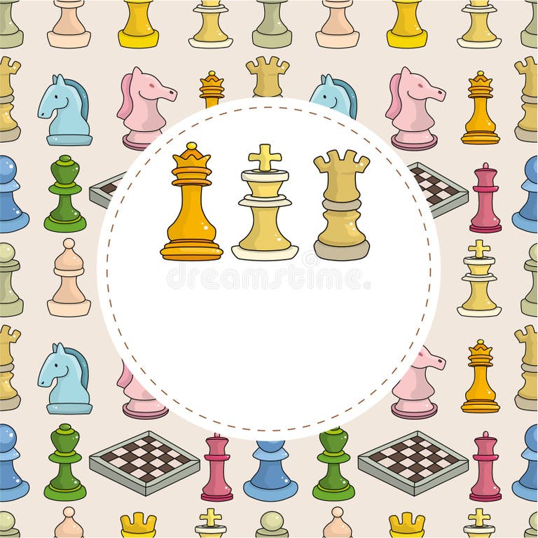 Cartoon Chess Knight Piece Vector Illustration Stock Illustrations ...