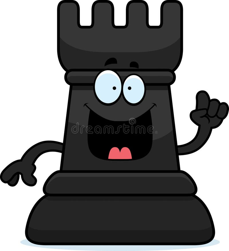 Cartoon Chess Rook Idea stock vector. Illustration of smiling - 47755986