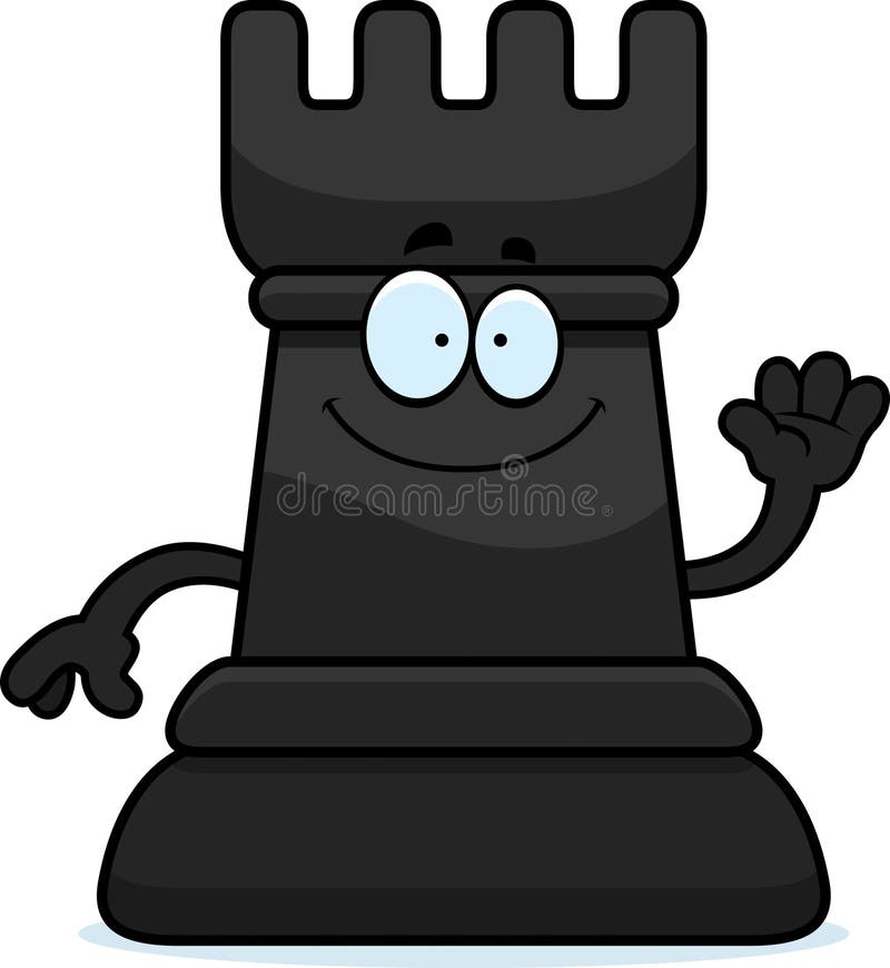Cartoon Chess Rook Waving stock vector. Illustration of cartoon - 47755997