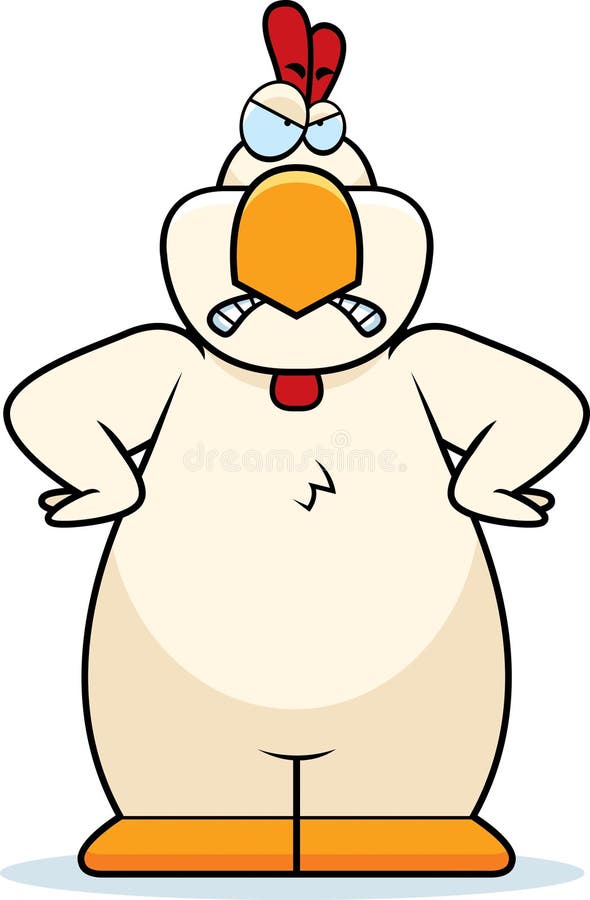 Cartoon Chicken Angry stock vector. Illustration of vector - 47399096